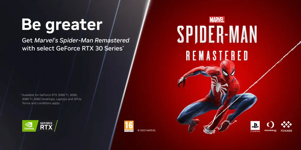 Acquistando una GeForce RTX otterrai Marvel's Spider-Man